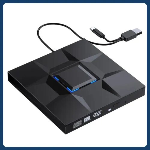 Внешний дисковый накопитель USB 3.0, устройство записи CD DVD, проигрыватель USB-C