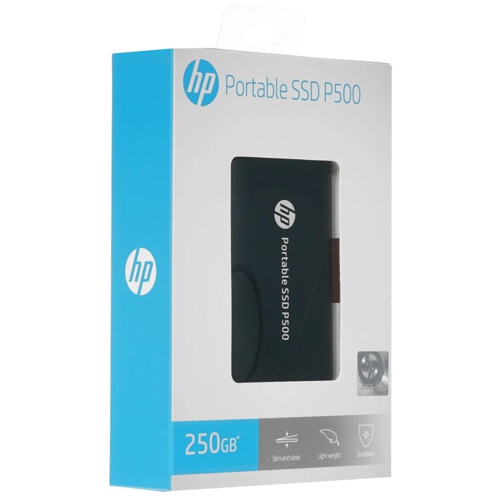 250 ГБ Внешний SSD HP P500 [7NL52AA#ABB], USB 3.2 Gen 1 Type-C, черный