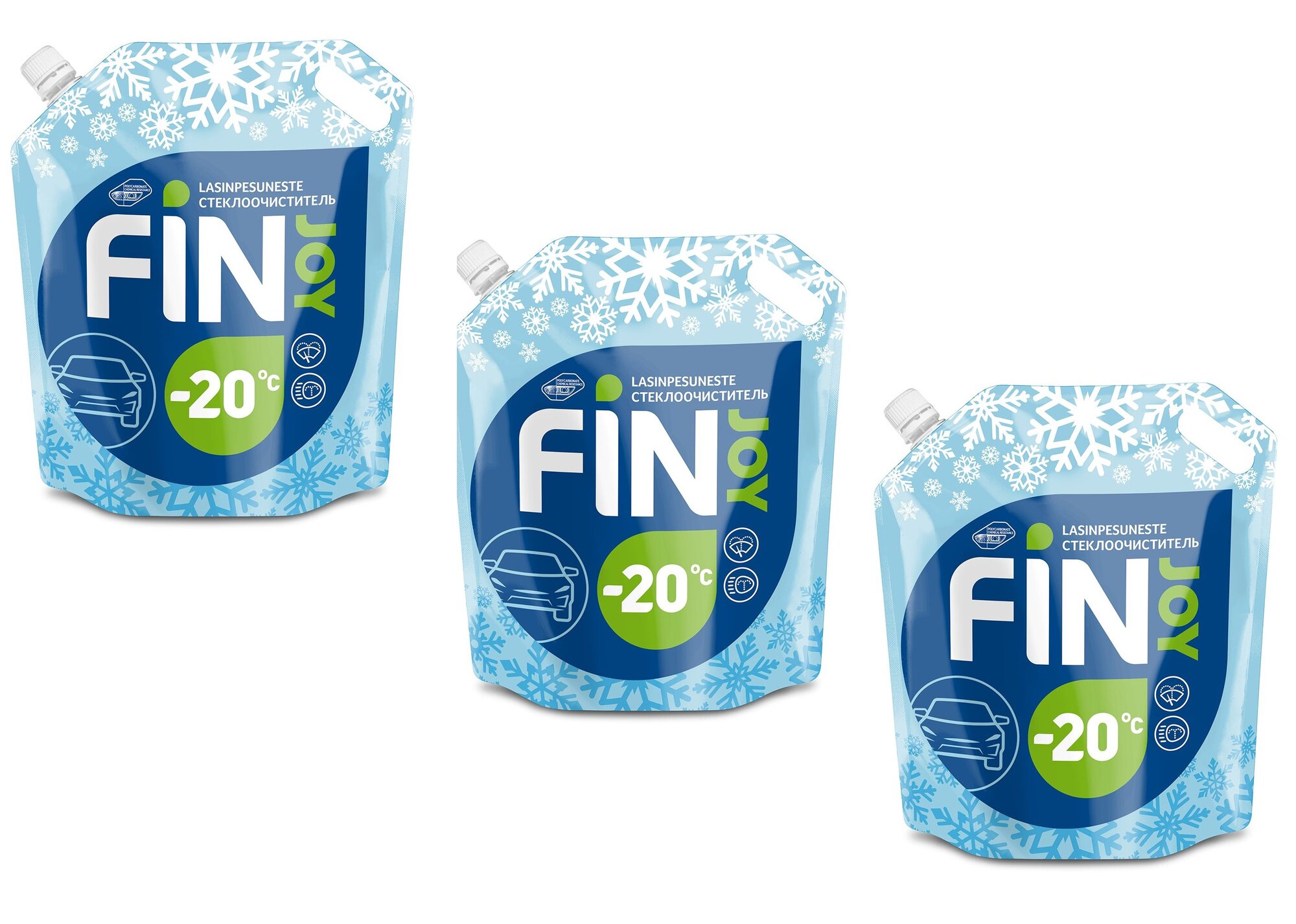 Автоочиститель Fin Joy Tech стёкол ( -20° C), 3,5 л дой-пак 3упаковки