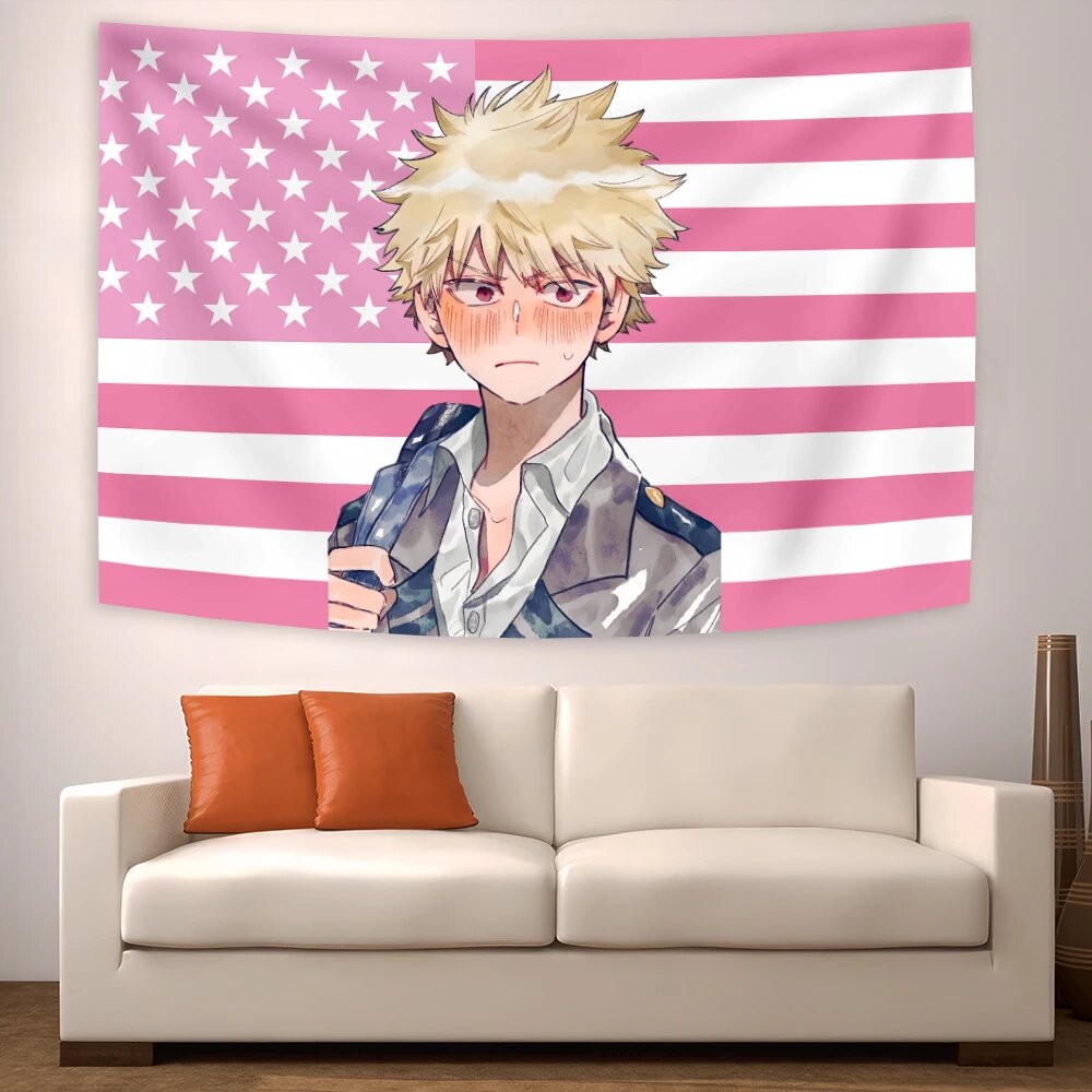 Ткань на стену Bakugou Katsuki, 60x90cm, цвет A