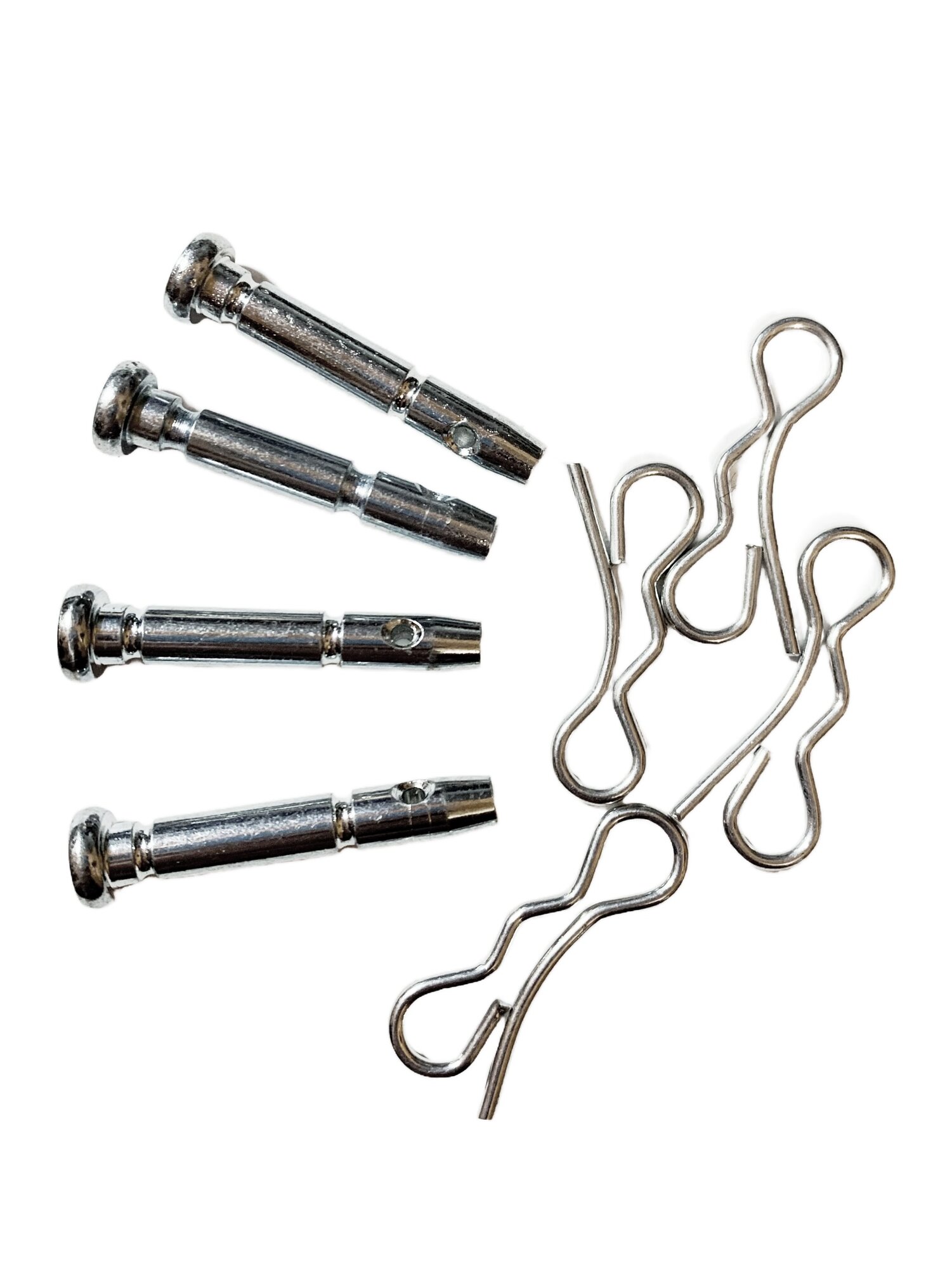 Срезные шпильки фиксации шнеков для снегоуборочной машины, со шплинтом, металл, 6 x 41мм, комплект 4 шт.