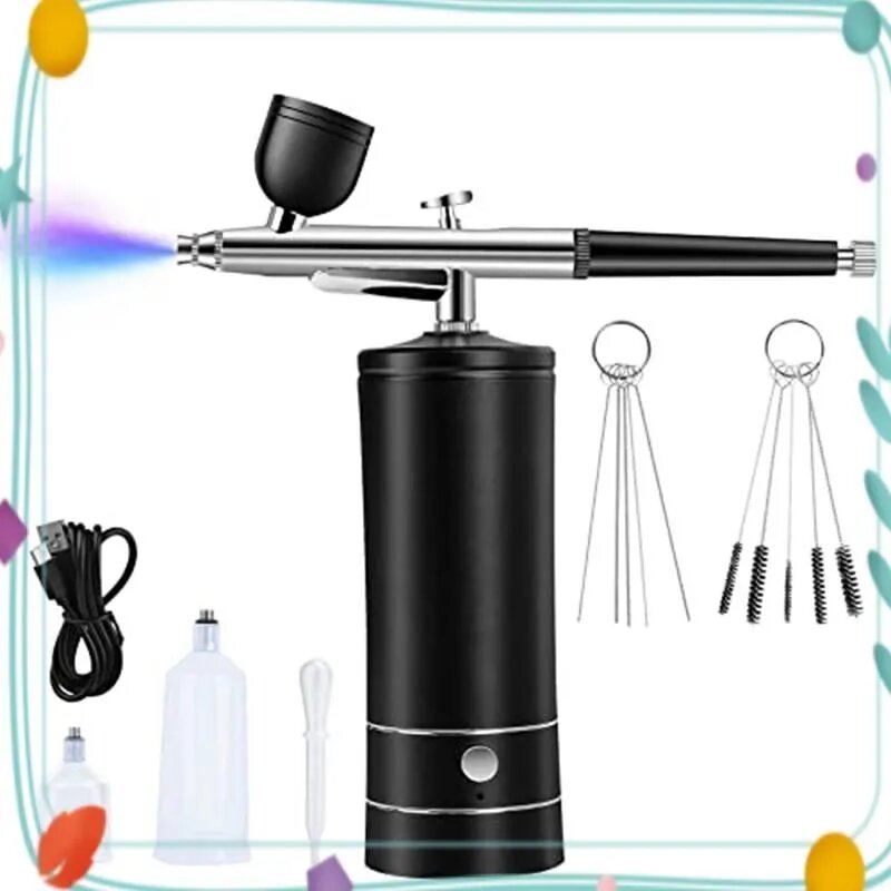 (W E R S) 1 SET Airbrush Kit Перезаряжаемый Беспроводной Компрессор Для Аэрографа Набор Аэрографов