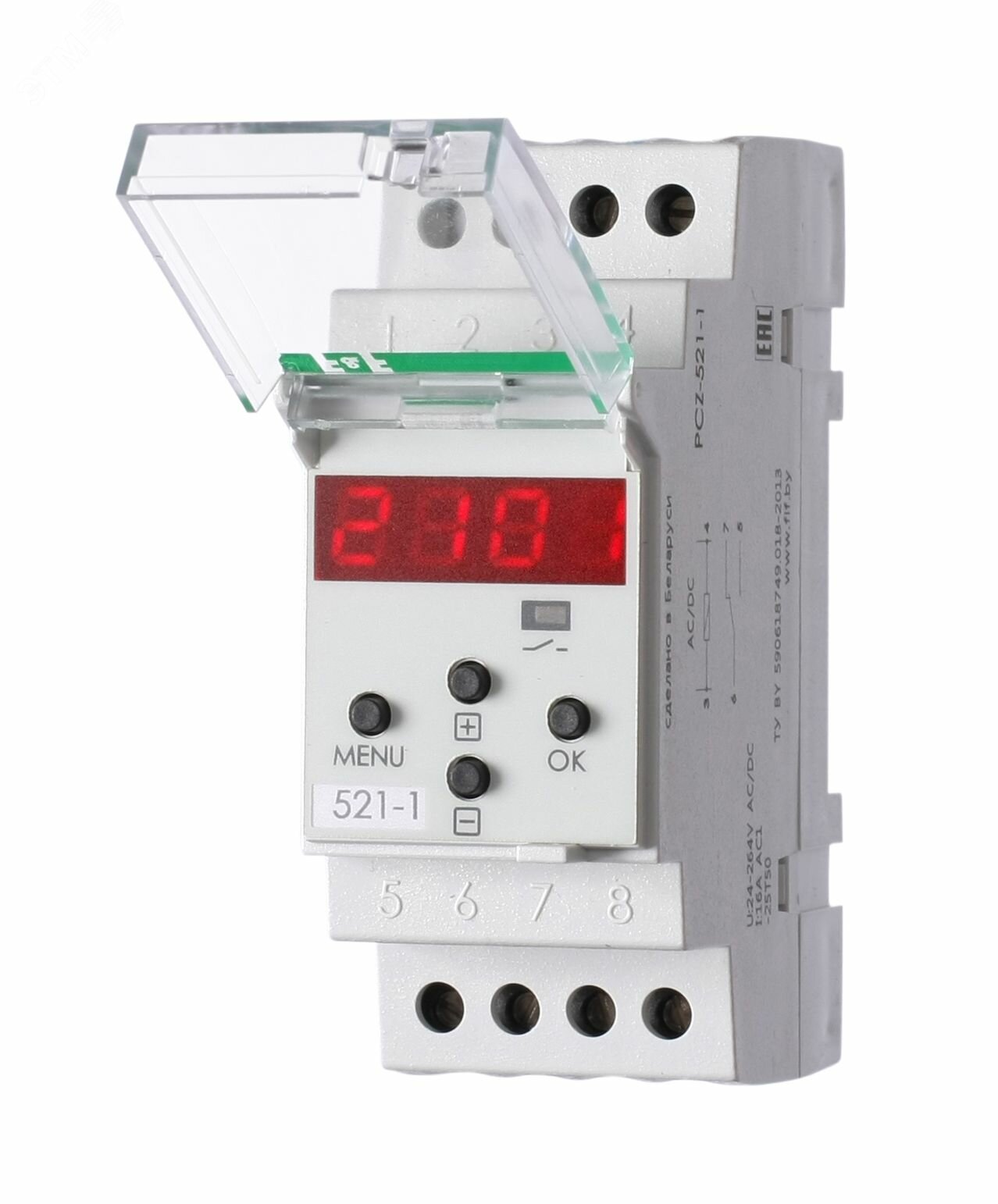 Реле времени программируемое одноканальное PCZ-521-1 , 150 пар вкл./выкл, сут. и недельный циклы