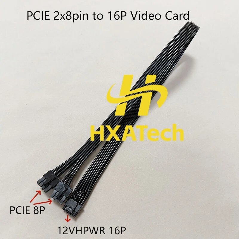 Кабель PCIe 2x8pin to 16p, Цвет: 2x8pin to 16p