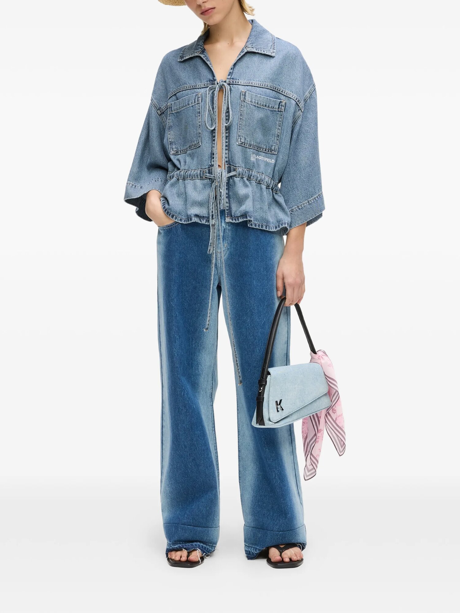 Блуза KARL LAGERFELD JEANS, размер 40, blue — фото 1