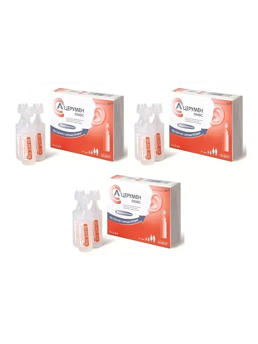А-церумен плюс ср-во для промыв ушного прохода 3 шт