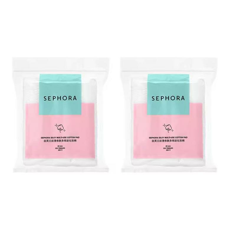 Sephora Silky Skin Friendly Versatile Makeup Cotton 225 Pcs/225 Pcs*2 null