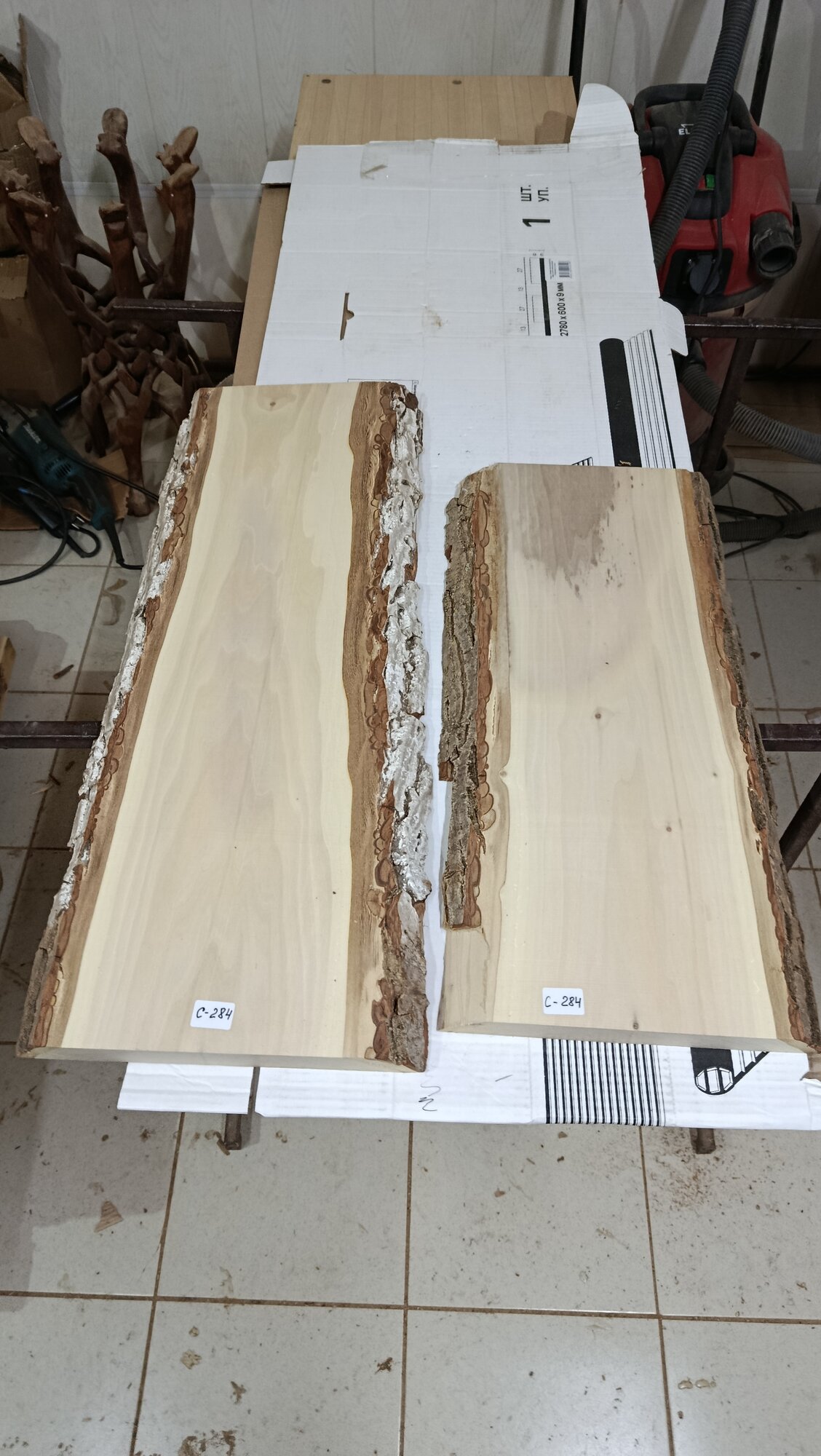 Слэб из ореха 70х26х2,5см,60х25х2,5см(С284), комплект из 2-х штук высушенный спил дерева, калиброванный