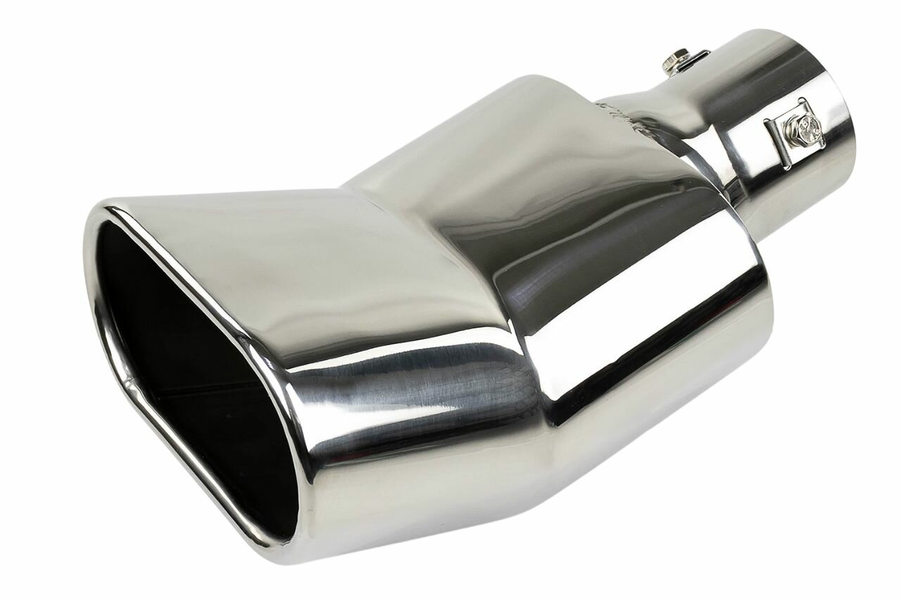 Овальная насадка глушителя Sal-Man HJ-3024 d137х75мм из нержавеющей стали с изгибом