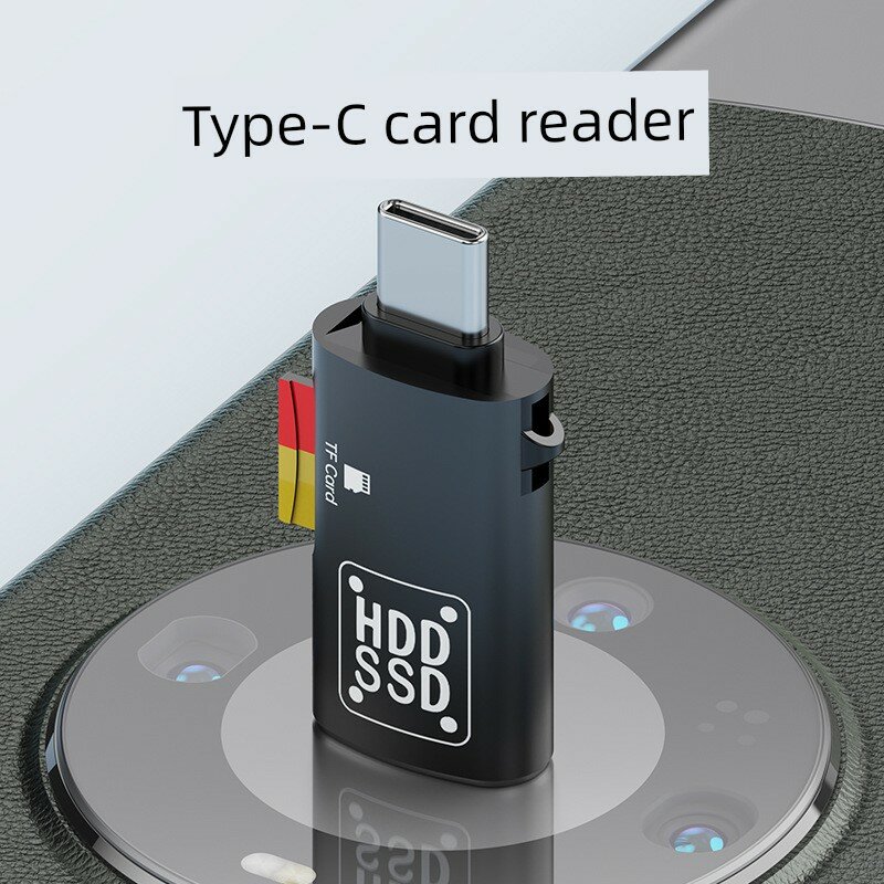 Черный USB 3.1 адаптер TF к Type-C для мобильных устройств и компьютеров
