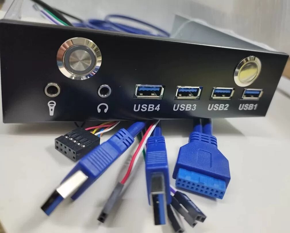 Панель аудиоразъемов для материнской платы с разъемами USB 3.0, 2.0, Type-C 3.2, 3.1, слотом для оптического привода,