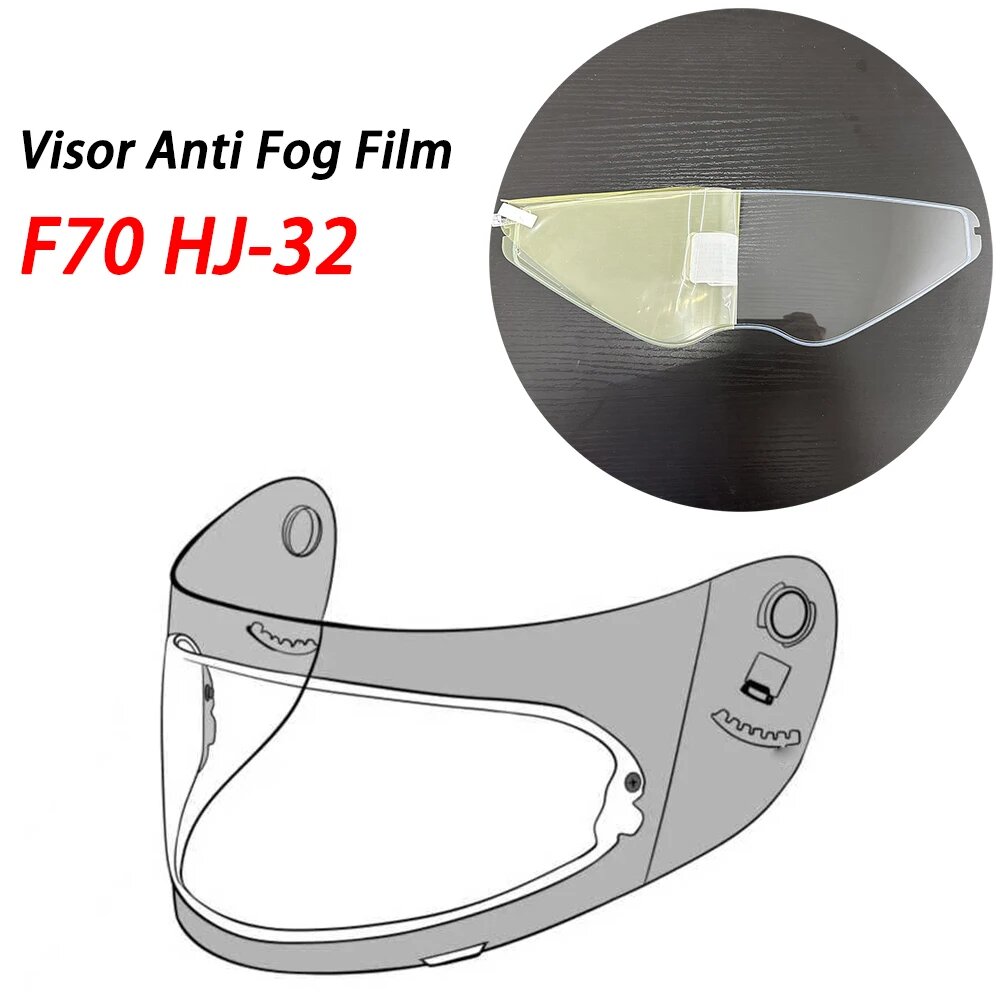 Вставки для козырька, противотуманная пленка для мотоциклетного шлема для HJC F70 HJ-32, аксессуары для мотошлема, противотуманная пленка для линз