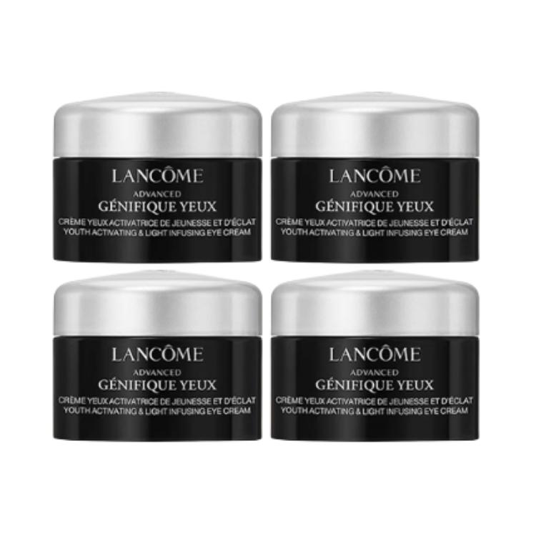 Крем для глаз женский LANCOME Black Bottle осветляющий подтягивающий увлажняющий от темных кругов и морщин, набор пробников 5ml*4