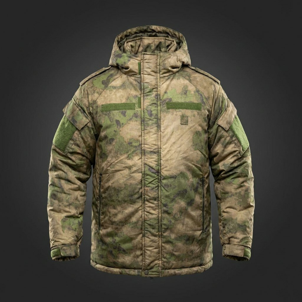 Пуховик / Бушлат зимний зеленый мох для росгвардии уставной вкпо