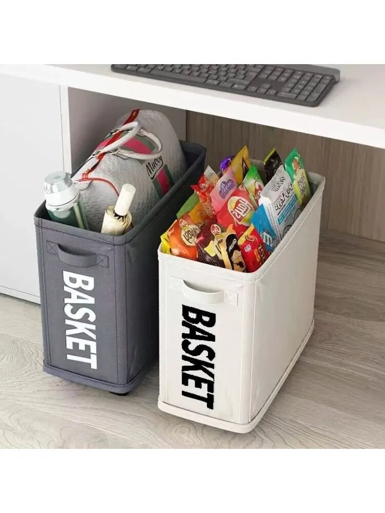 Корзина для белья Laundry 45 л складная для белья с колесами 58x39x19 см — фото 1