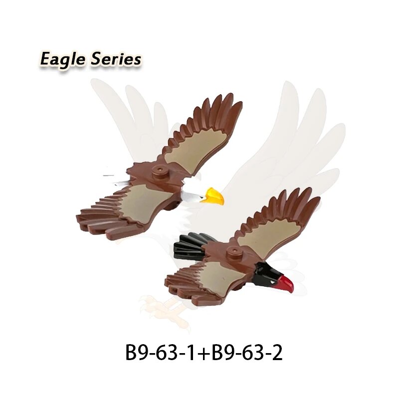 BRICKPANDA Городская серия животных Зоопарк Коричневый, Eagle Series