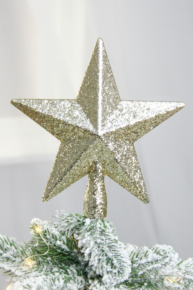 Ёлочная верхушка-звезда стелла спленденте, пластик, серебряная, 19 см, Koopman International CAA731610-3