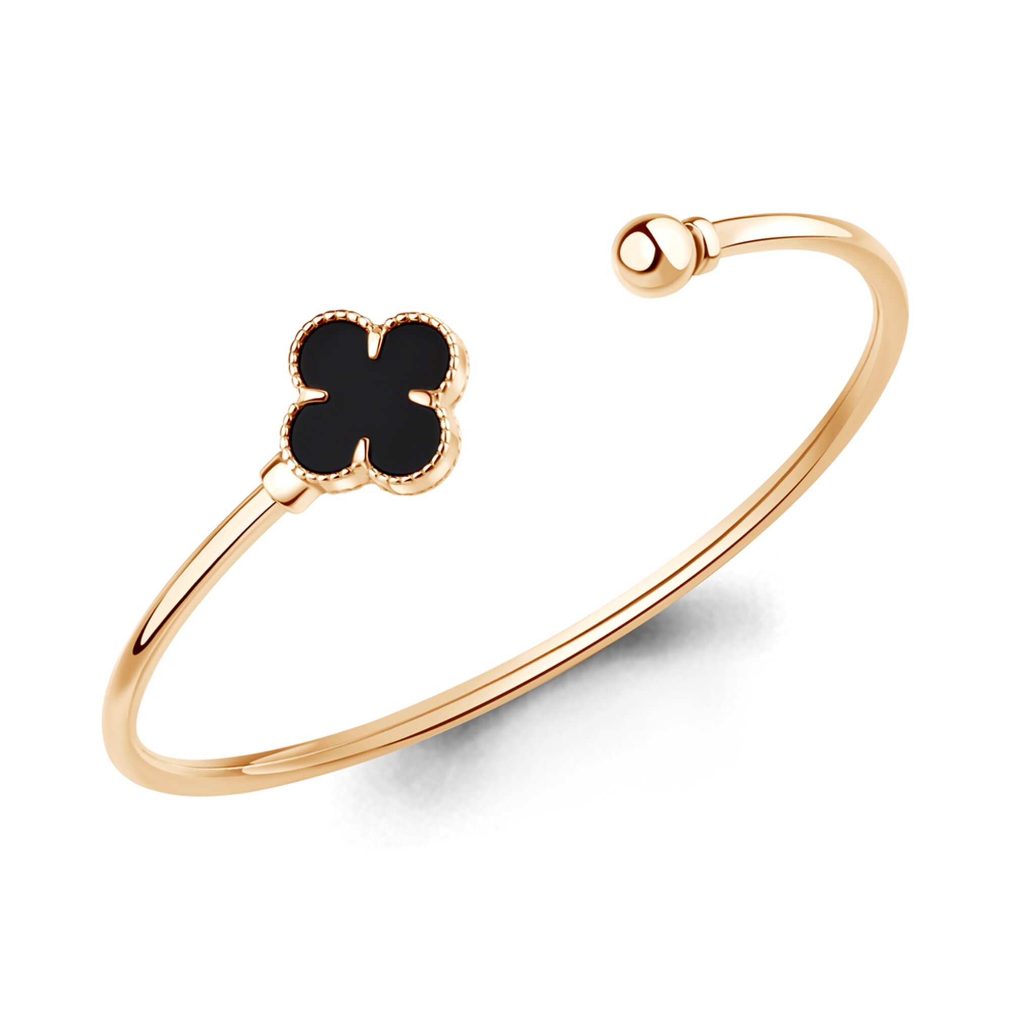 Браслет, серебро, 925 проба, золочение, оникс