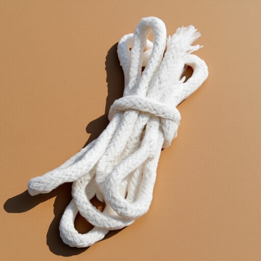 Белый стекловолоконный фитиль для ламп, длиной 1 метр, для масляных фонарей и декоративного освещения