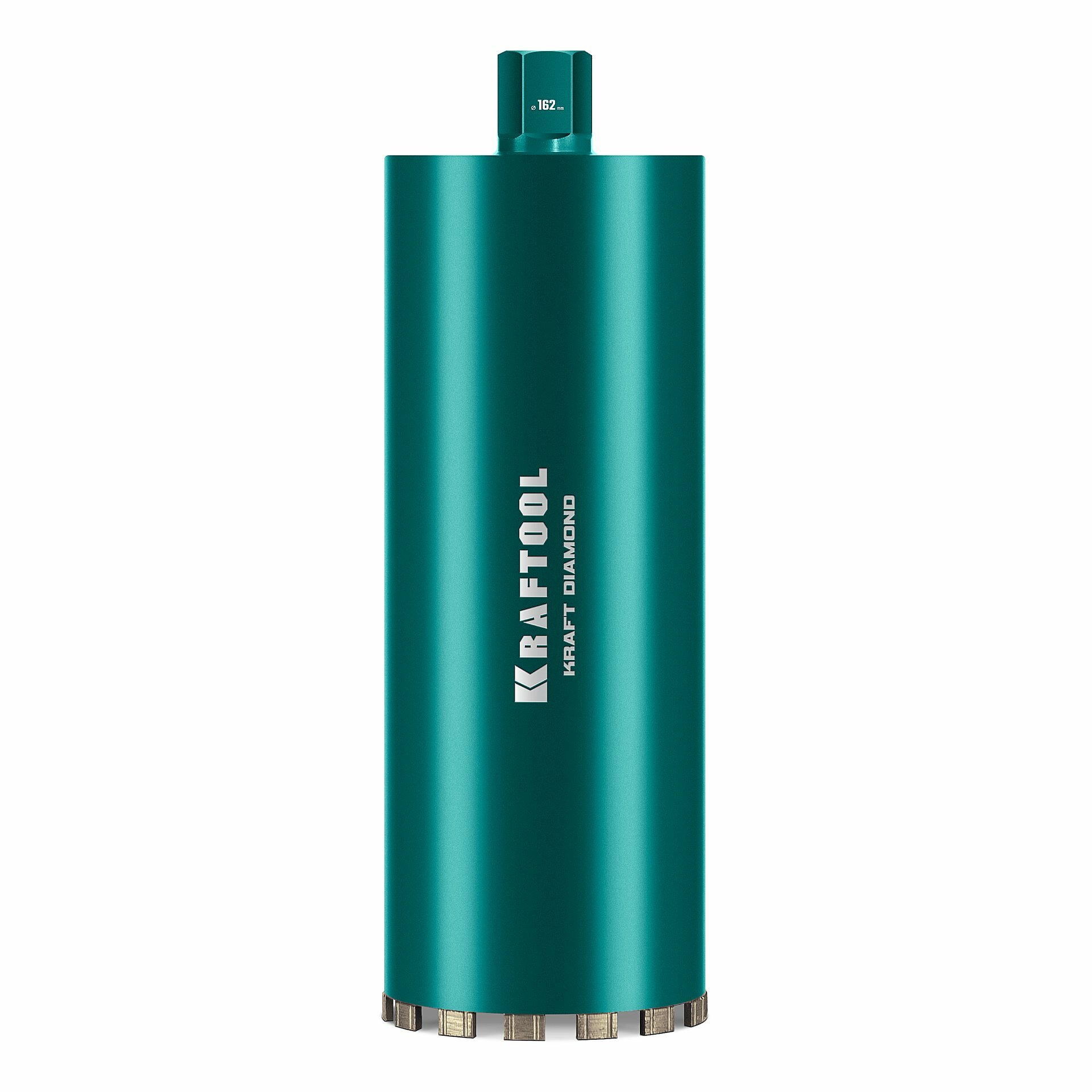 KRAFTOOL DIAMOND 162 мм (450 мм, 1 1/4″, лазерная сварка, сухое сверление с микроударом), алмазная коронка по железобетону (29825-162)