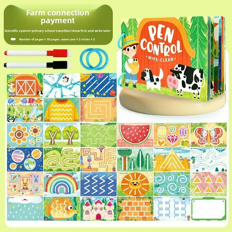 Деревянная головоломка для детей с образовательными сценами и функцией diy для когнитивного развития ферма связь