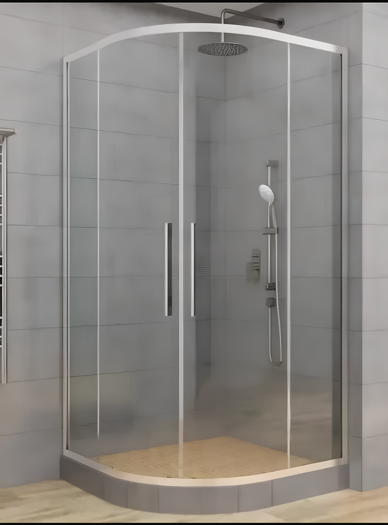 Раздвижное душевое ограждение Deto без поддона 80х195х45 см, HC80 Chrome