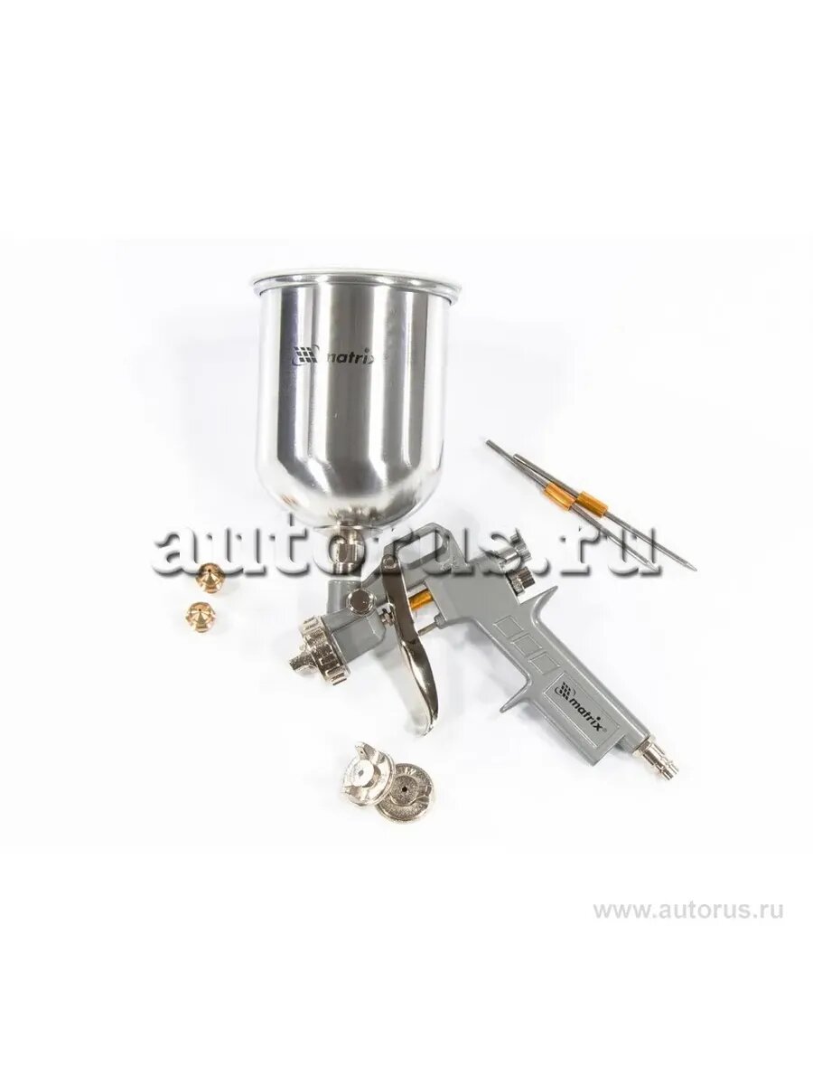 Краскораспылитель пневмат. С верхним бачком V 1, 0 Л + сопла