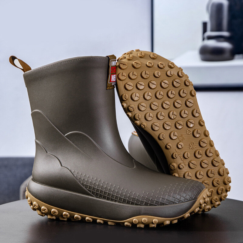 Резиновые сапоги средней или низкой высоты для активного отдыха, зимние мужские, взрослые, для родителей и детей, парные рабочие водонепроницаемые сапоги, женские и детские теплые резиновые сапоги. Размер обуви. EU:39