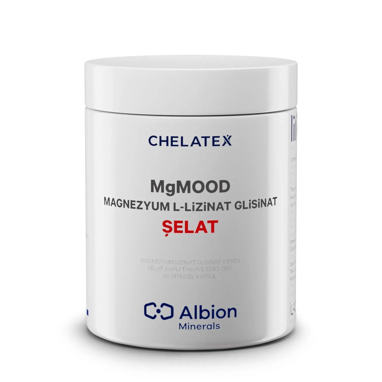 Chelatex, MgMood, Хелат L-лизината и глицината магния, 60 капсул