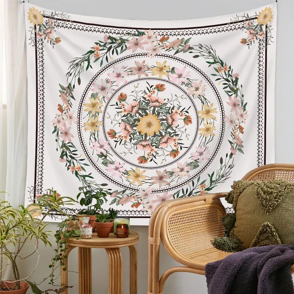 LI DESIGN Гобелен "цветок мандалы в богемном стиле ins", 200 х 150 см