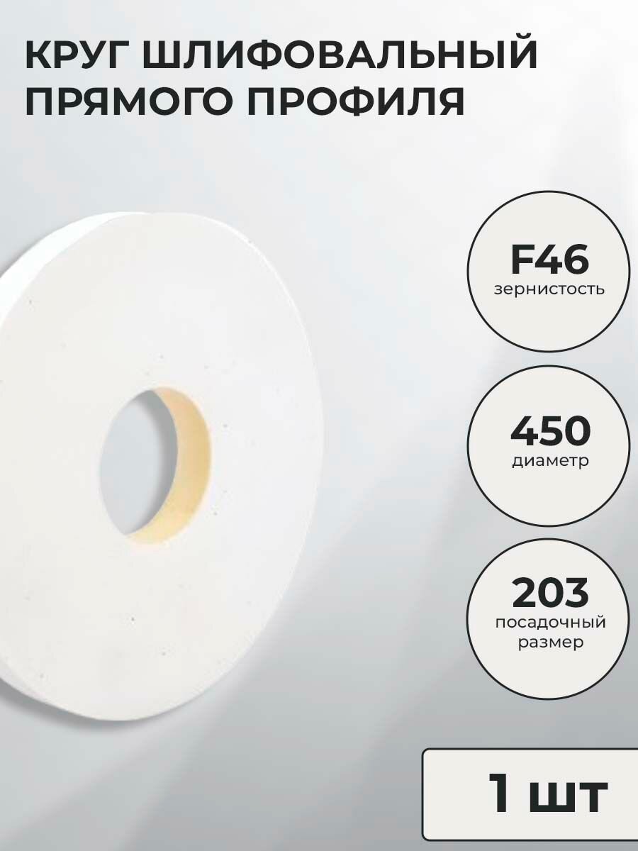 Круг шлиф. прямого профиля 25А ПП 450х 20х203 40С2 (F46N)