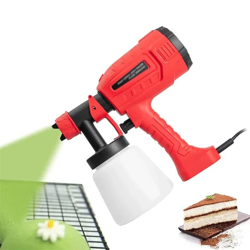 Аэрограф кондитерский, регулируемый, для DIY проектов, красный, пластик