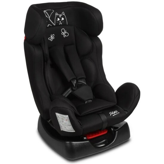 Автокресло Siger Диона гр.0+/I/II, черный кот