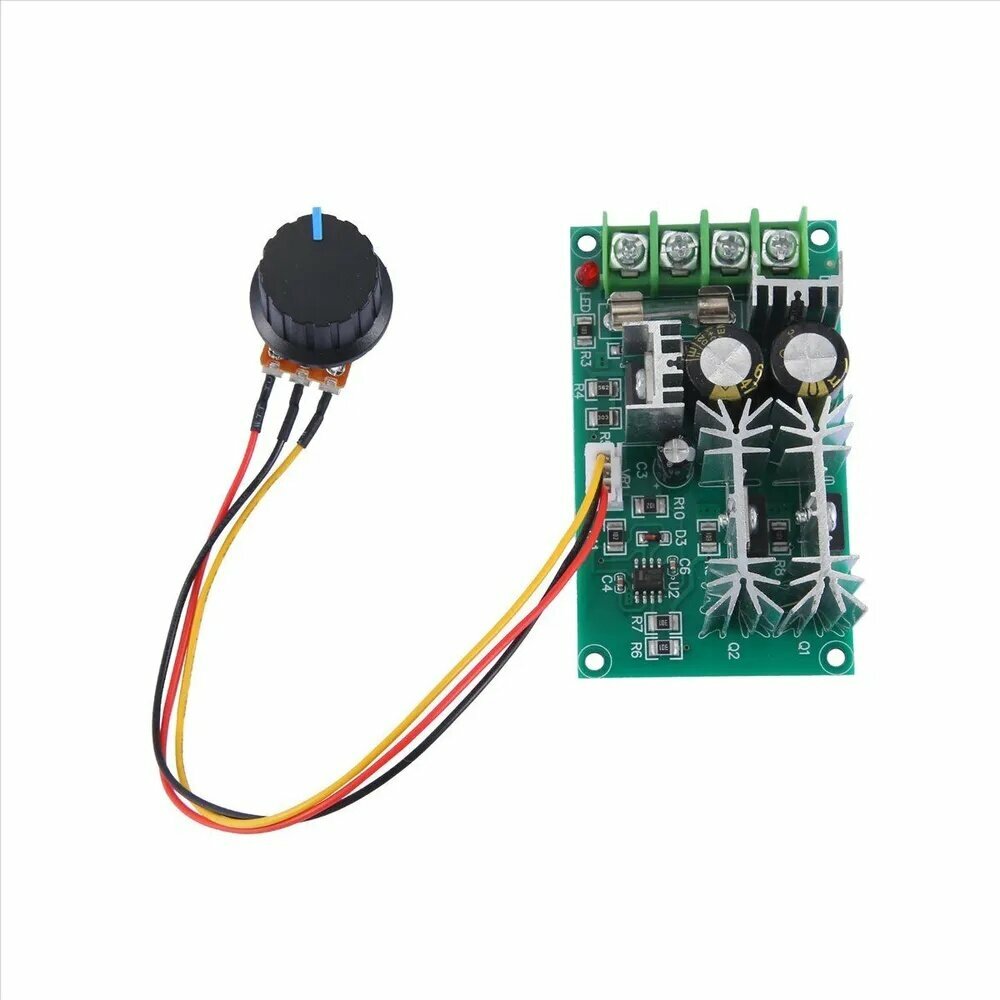 20A PWM Регулятор скорости двигателя постоянного тока 12V 24V 36V 48V с переключателем ручки потенциометра