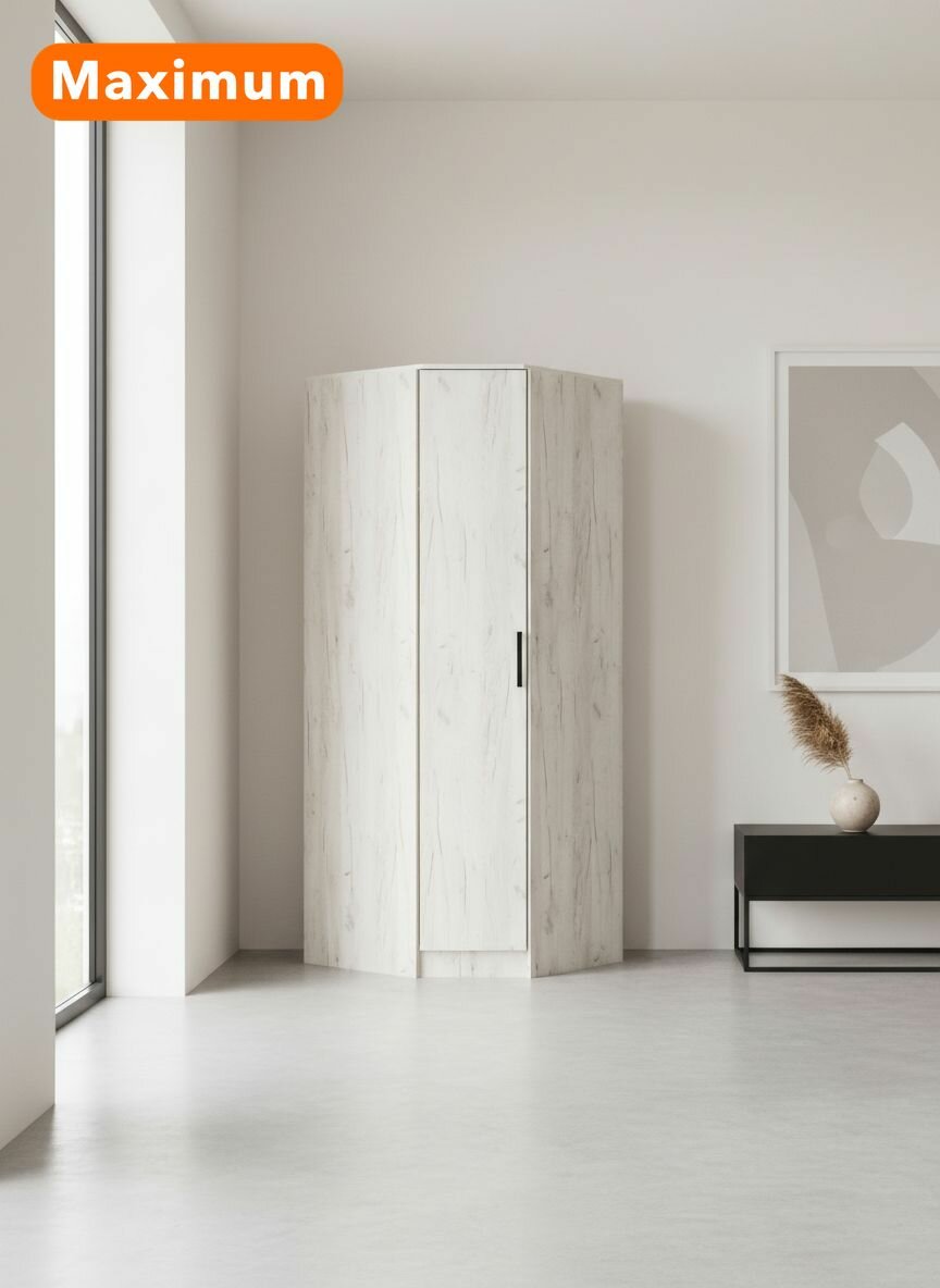 Шкаф угловой Элегия, Дуб крафт белый