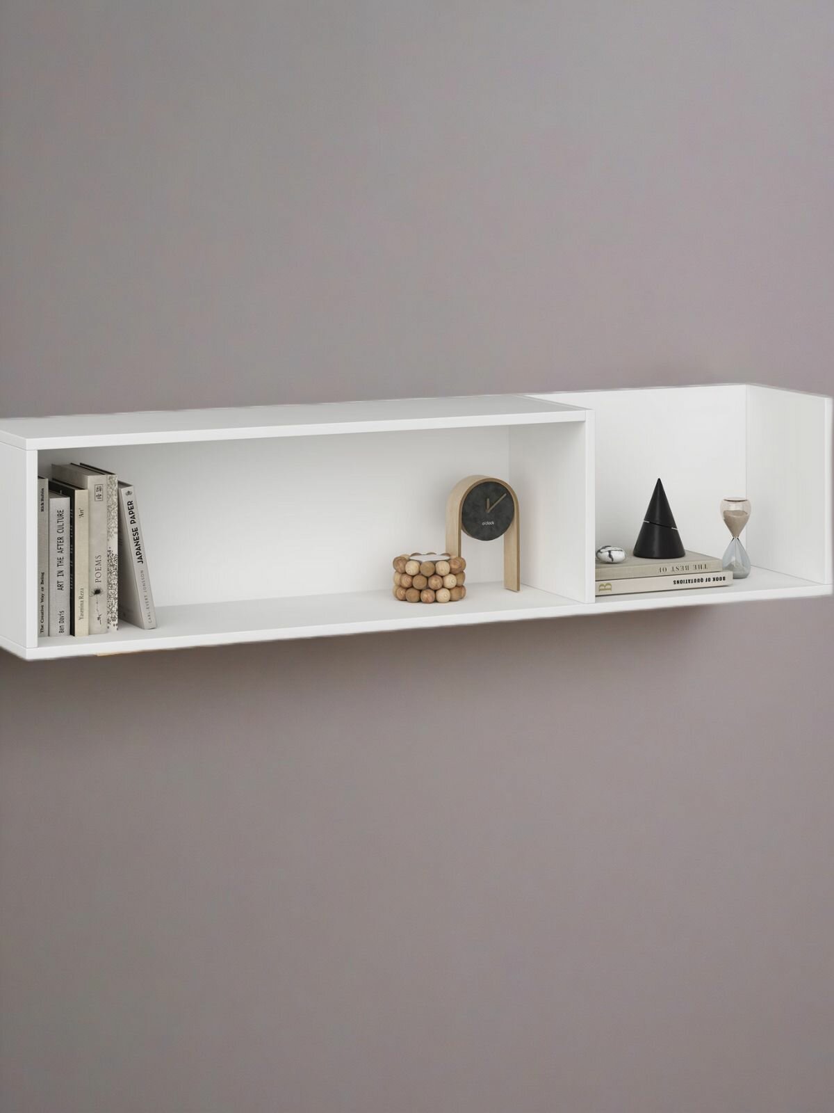 Полка навесная Чарли 7, Аквилон, Белое сияние