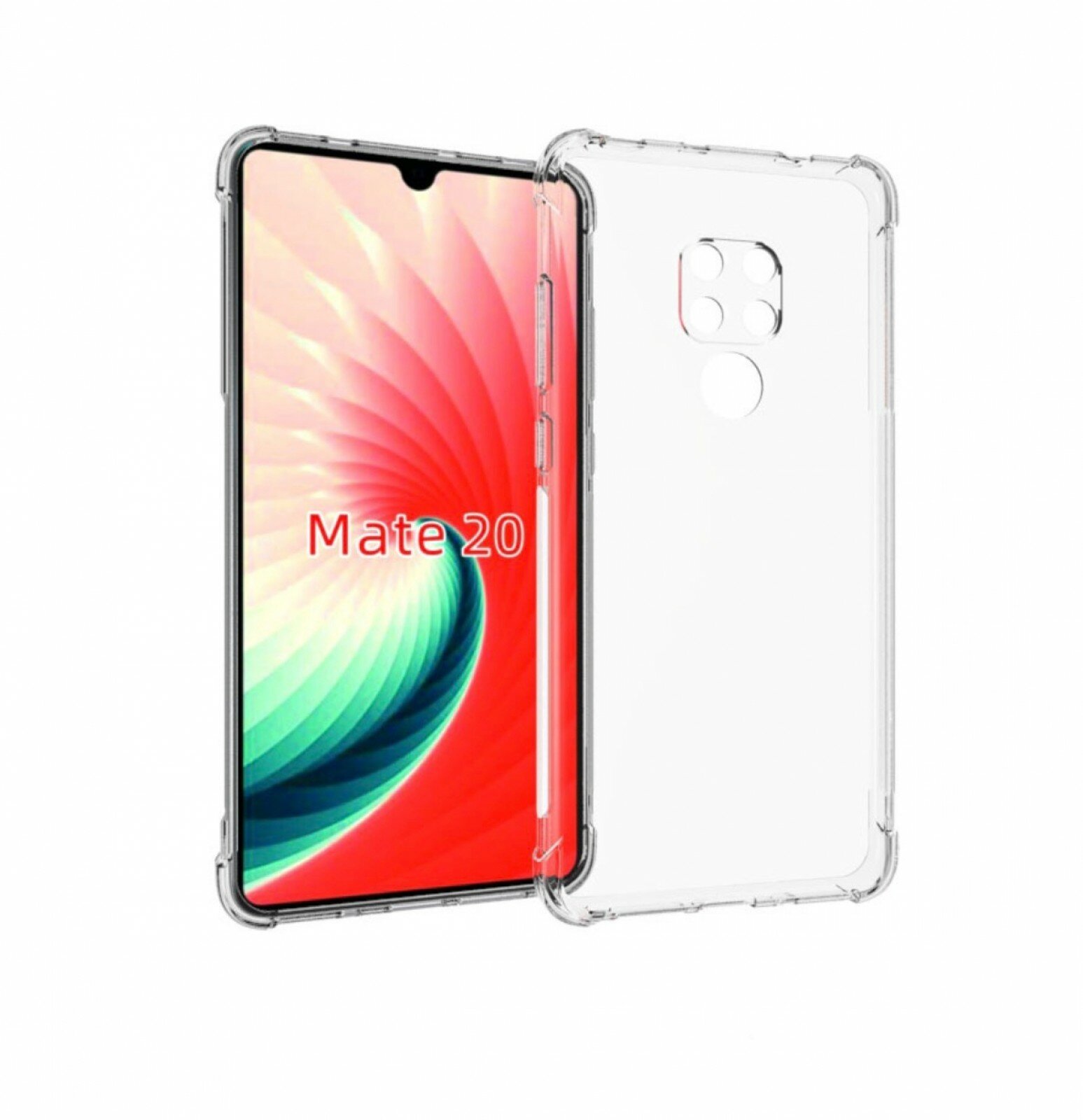 Чехол MyPads Tocco для Huawei Mate 20 6.53 с усиленной защитой углов прозрачный противоударный