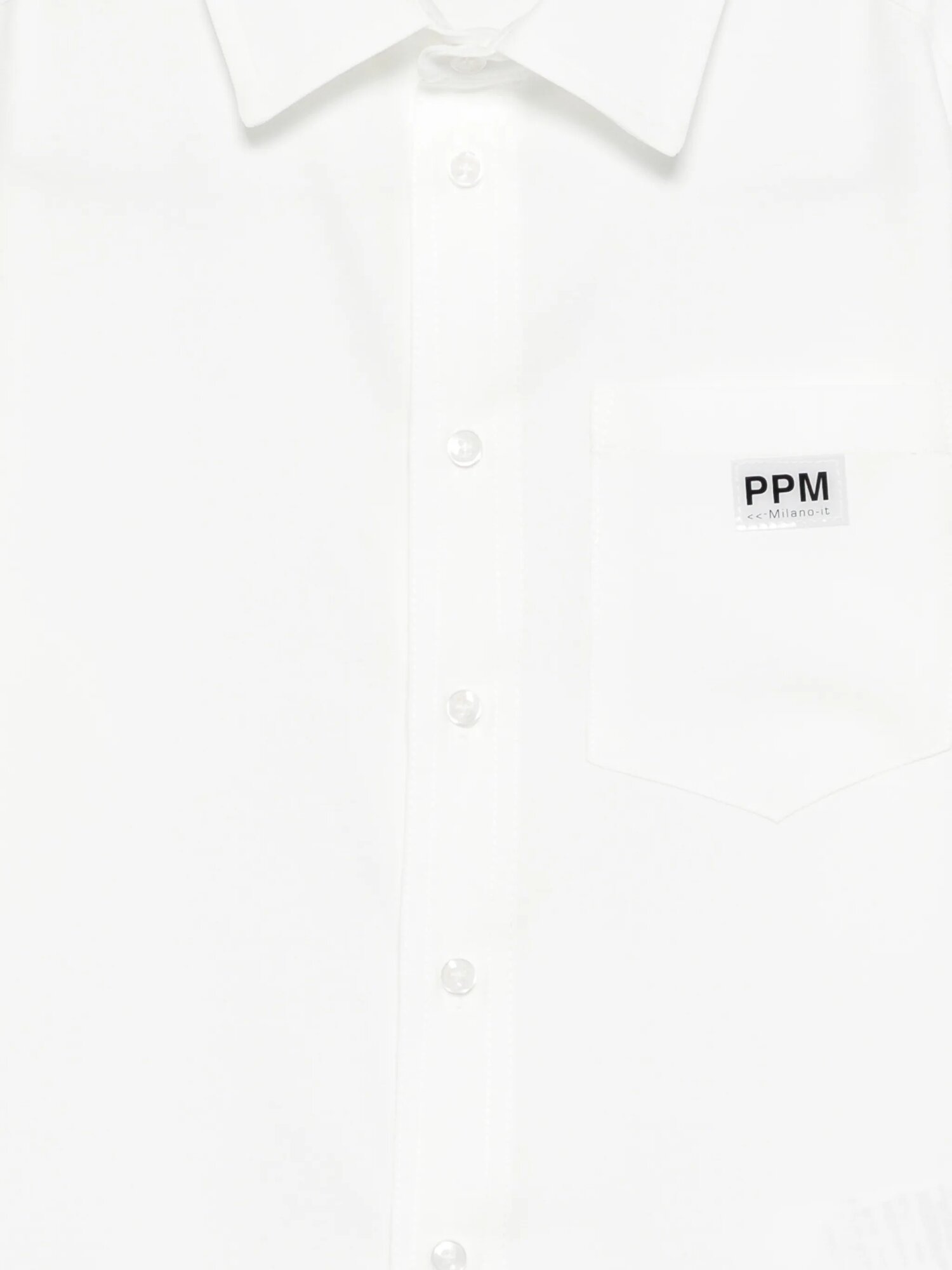 Рубашка Paolo Pecora Chest-pocket shirt, размер 12 лет, бежевый/белый — фото 1