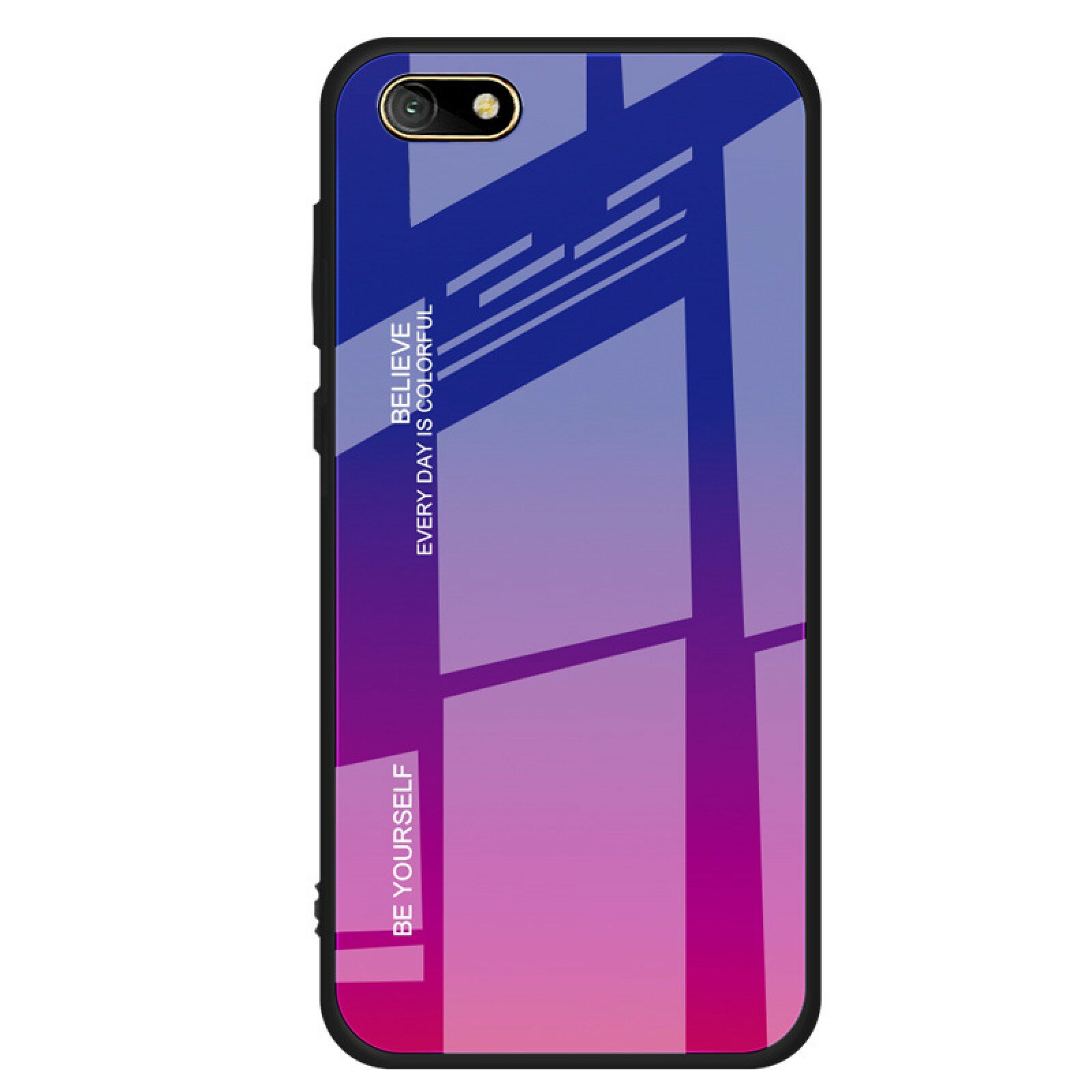 Чехол-бампер для iPhone 7 4.7 из закаленного стекла с эффектом градиент, зеркальный, фиолетовый