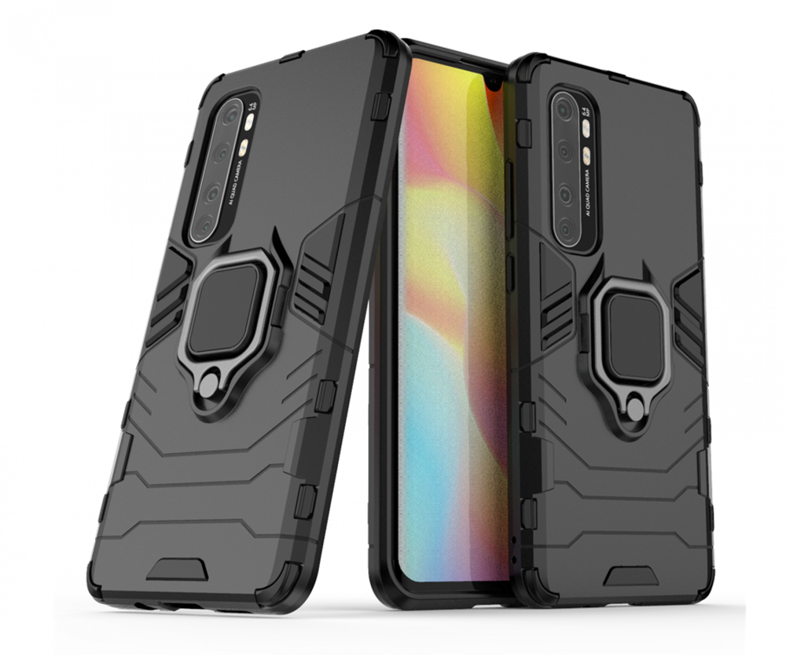 Чехол-бампер MyPads для Xiaomi Mi Note 10 Lite противоударный усиленный черный