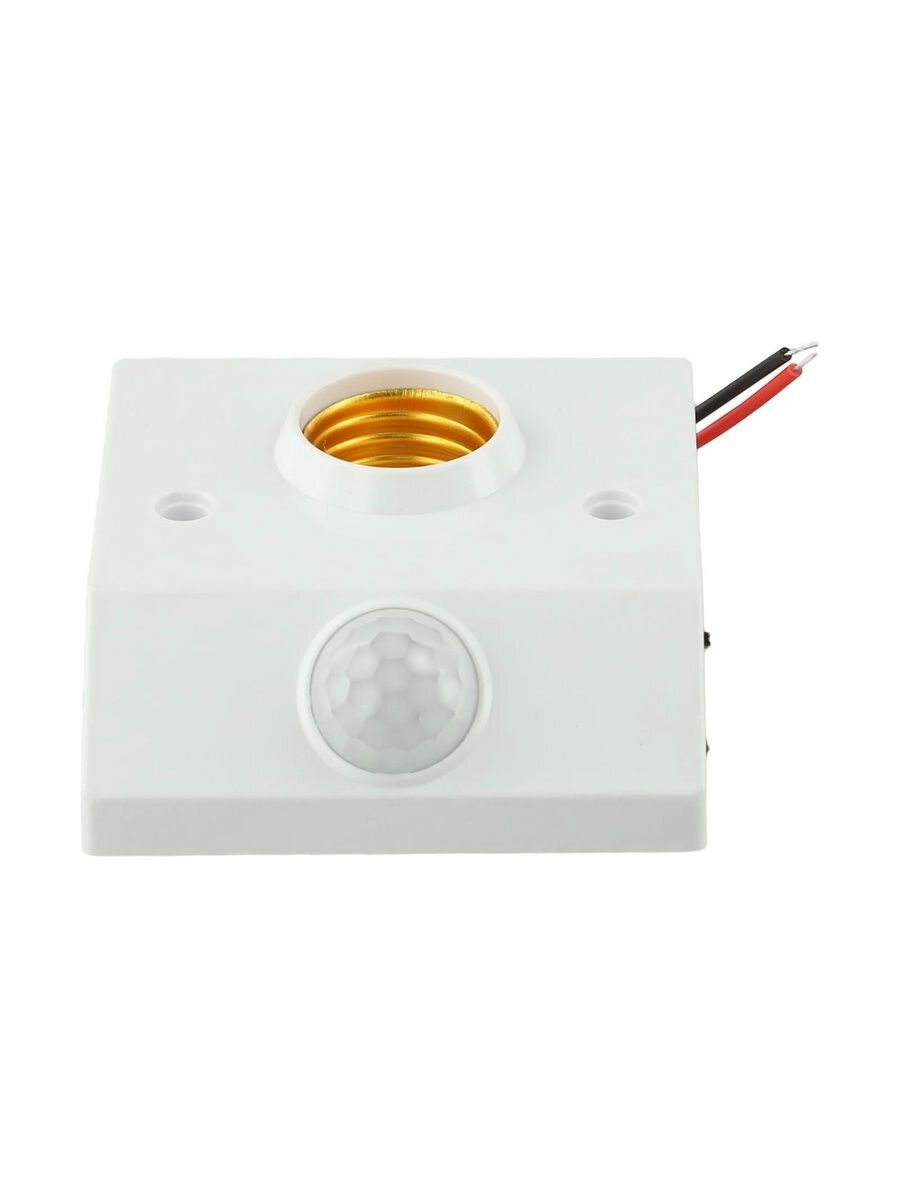 Патрон лампы с датчиком человеческого тела с регулируемой задержкой, винтовой цоколь E27, тип 86, светодиодная инфракрасная лампа, крепление на поверхность, тип 86