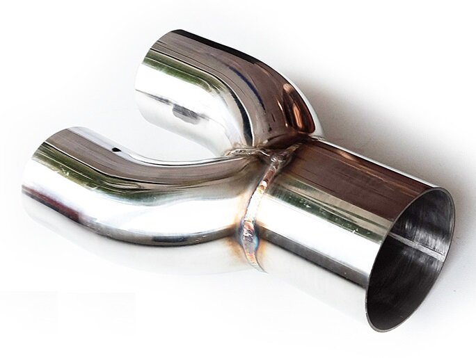 Тройник глушителя Y-PIPE 51, нержавеющая сталь, серебристый, 51 мм