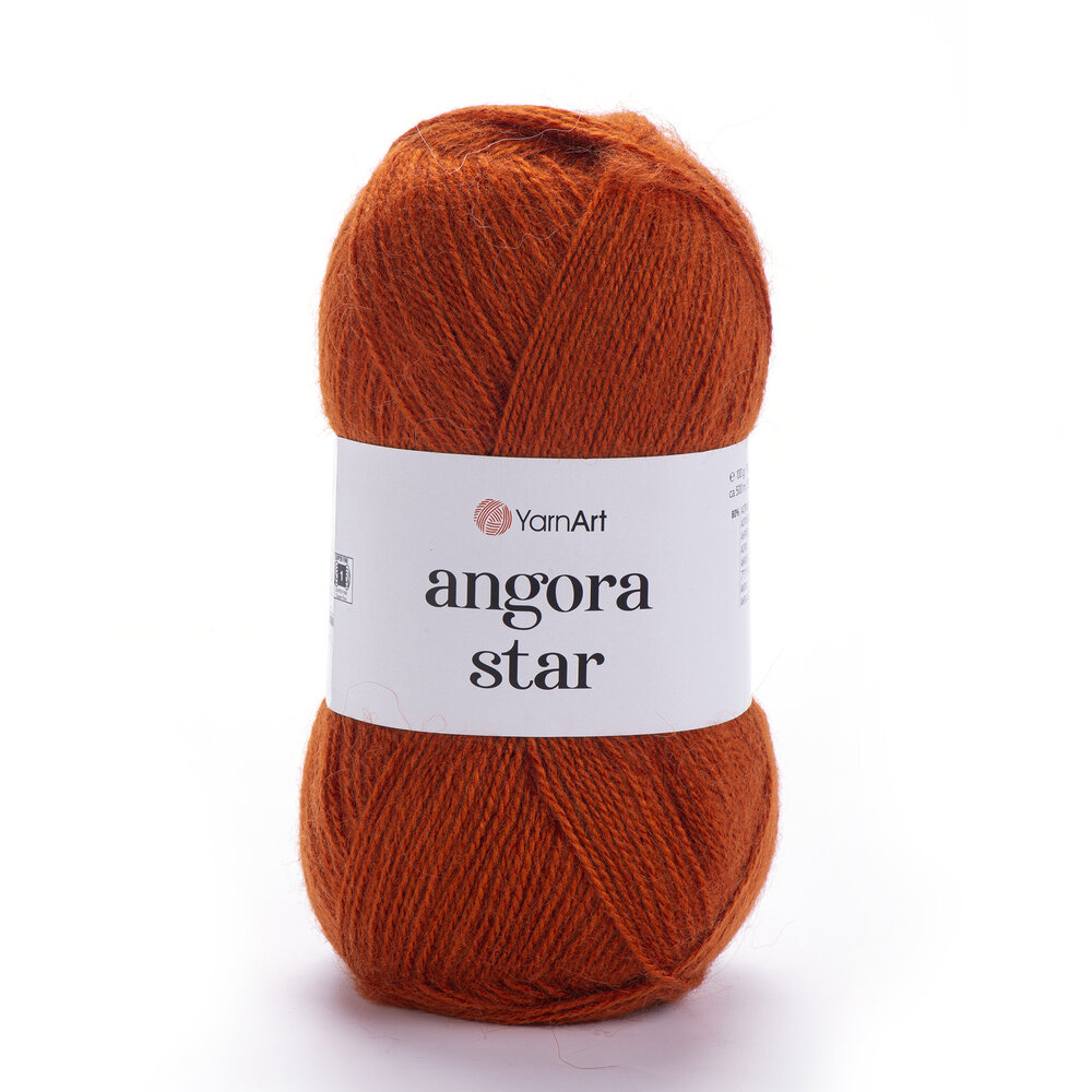 Пряжа для вязания YarnArt Angora Star 3027 рыжий 100 гр/500 м 20% тонкая шерсть, 80% акрил