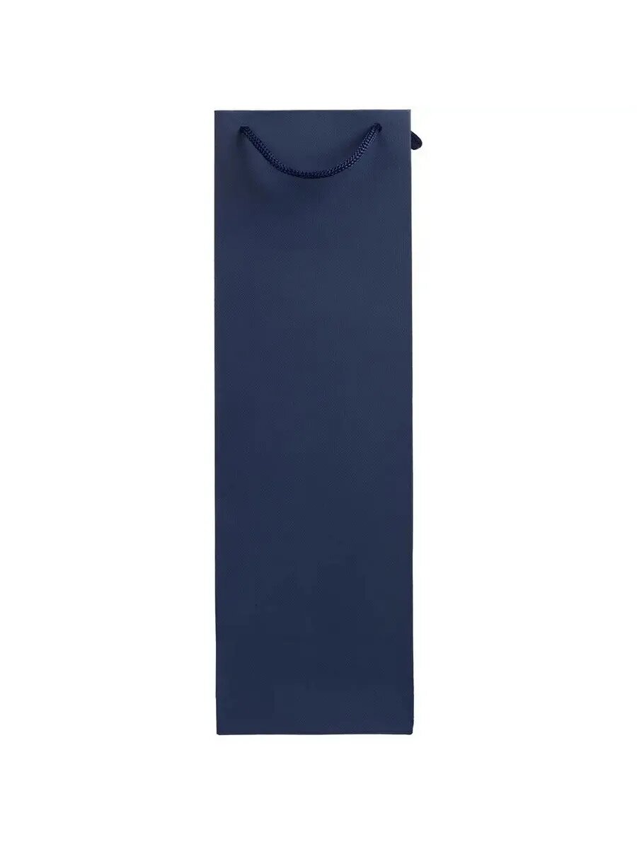 Стильный синий пакет для бутылки до 1,5 кг