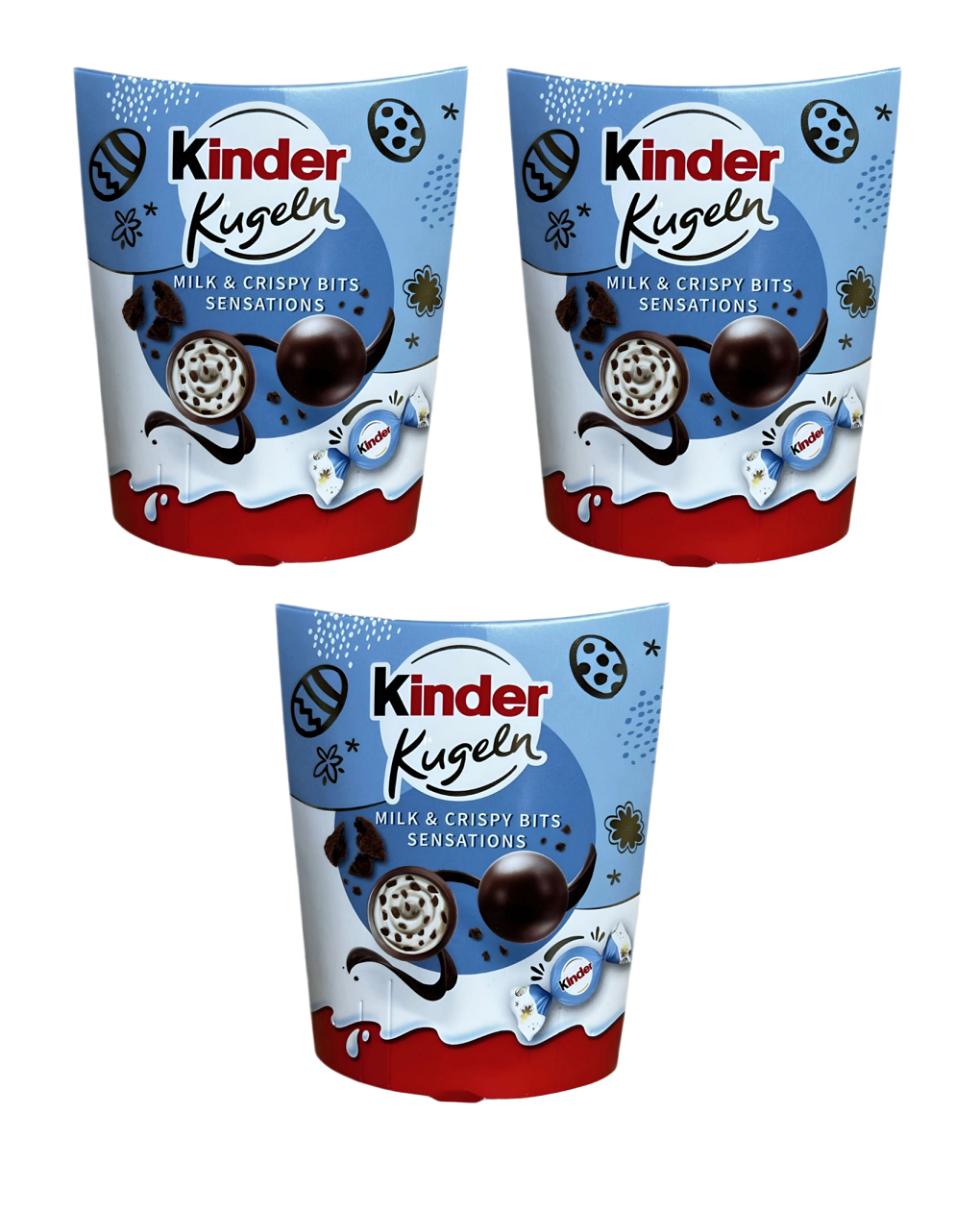 Набор шоколадных конфет Ferrero Kinder Kugeln Milk & Crispy Sensations, (3 шт х 90 гр), Германия