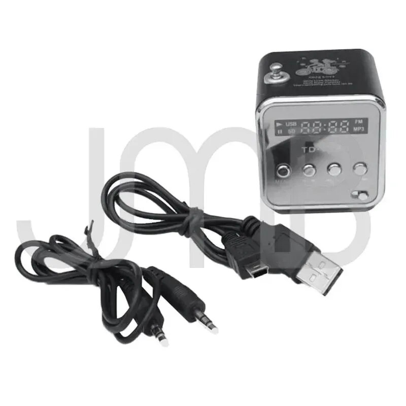 TD-V26 Цифровой портативный мини FM-радиоприемник черный, MP3, USB