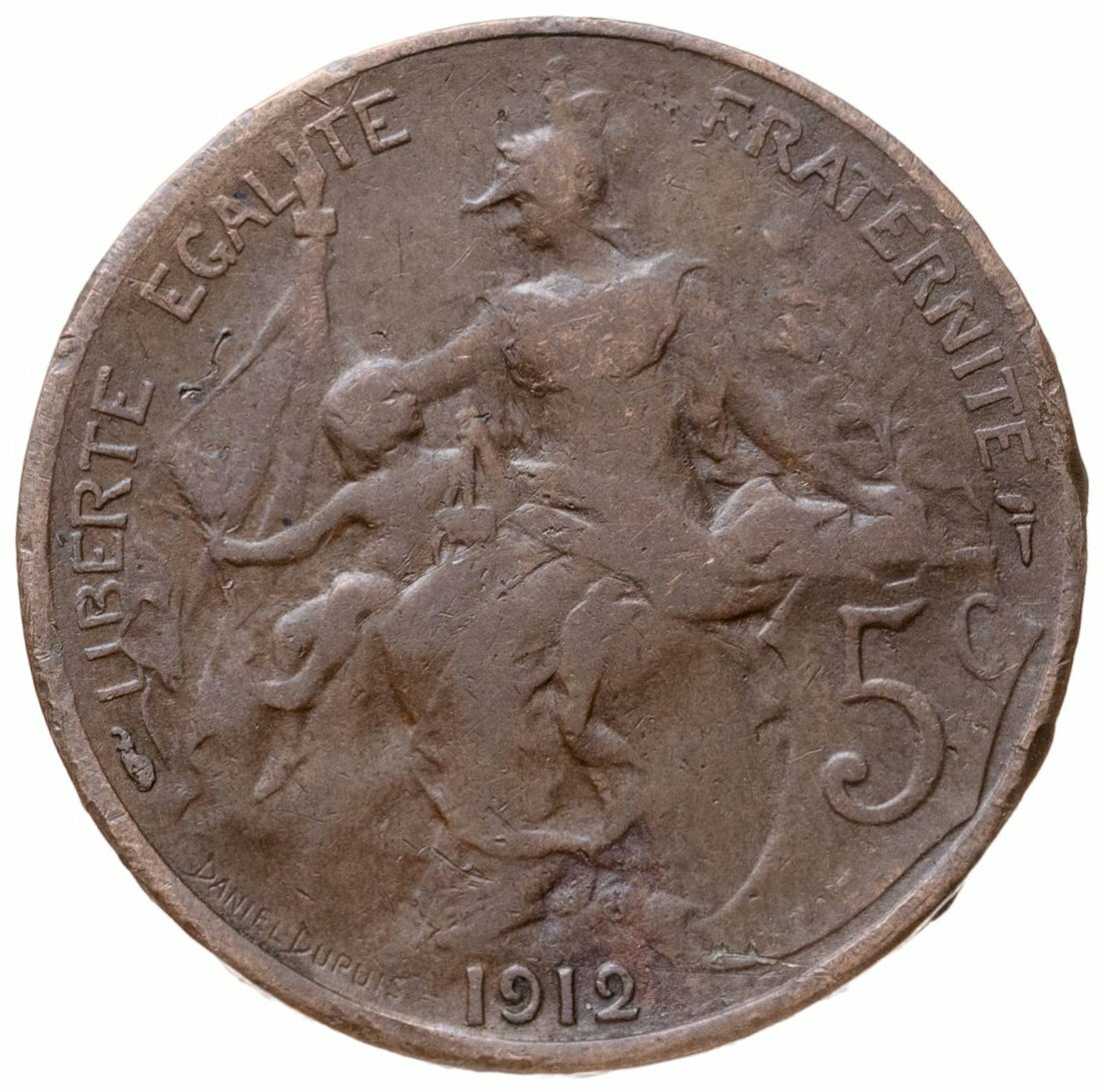 Франция 5 сантимов (centimes) 1912