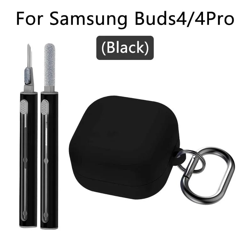 Силиконовый чехол для Samsung Galaxy Buds 4 Pro For Buds 4 Pro, Black