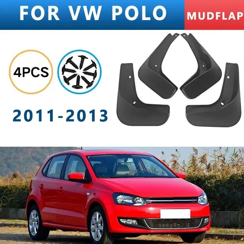 Брызговики, арт. VOLKSWAGEN POLO 2011-2013 2012 Брызговики передние и задние крылья автомобильные аксессуары