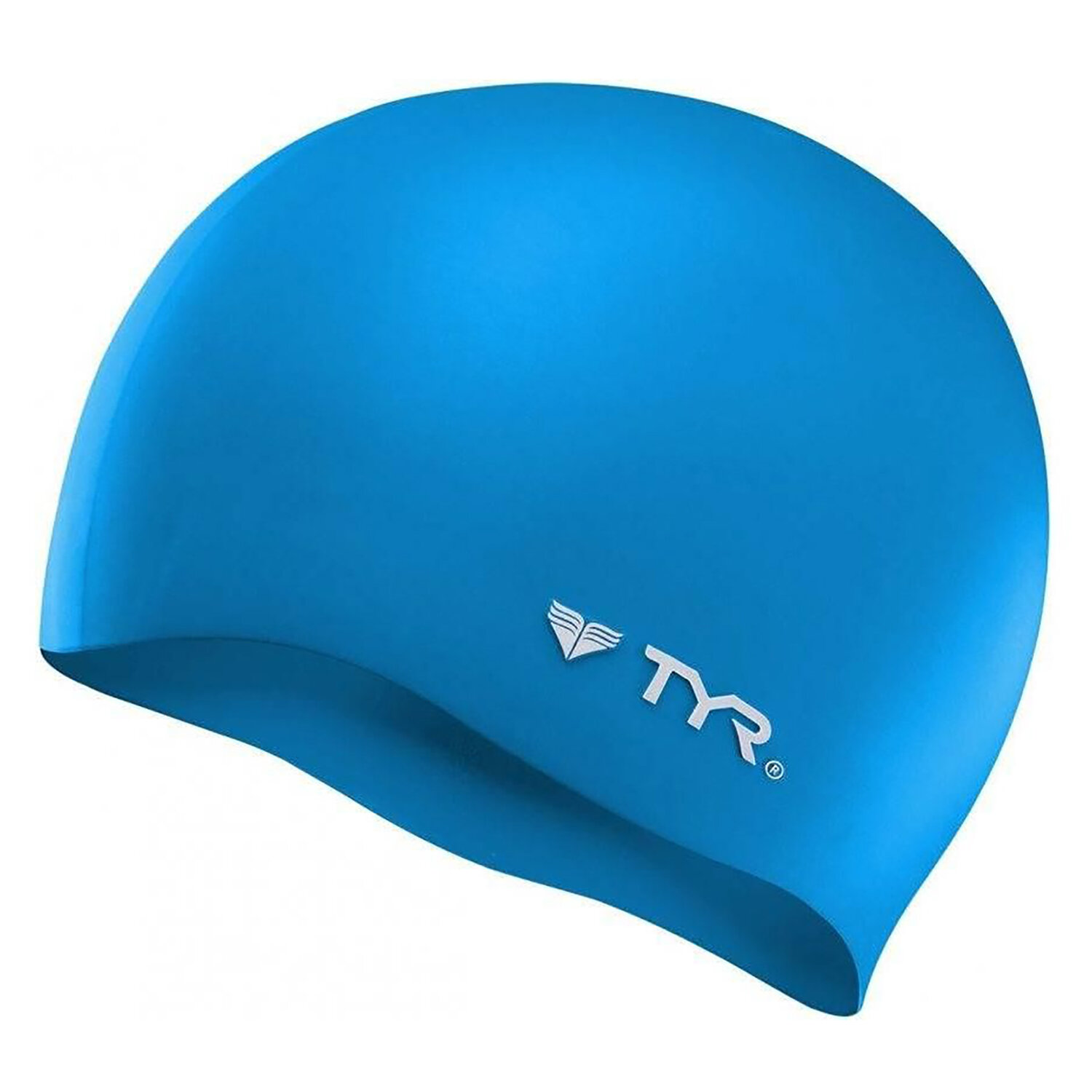 Шапочка для плавания TYR Wrinkle-Free Silicone Cap Голубой